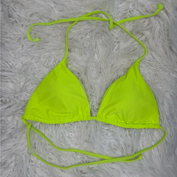 SHEIN | Swim | 55 Neon Green Triangle Bikini Top | Poshmark